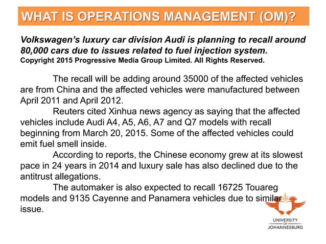 CHAPTER 1 - OPERATIONS MANAGEMENT FOR 1ST YEAR STUDENTS | PPTX