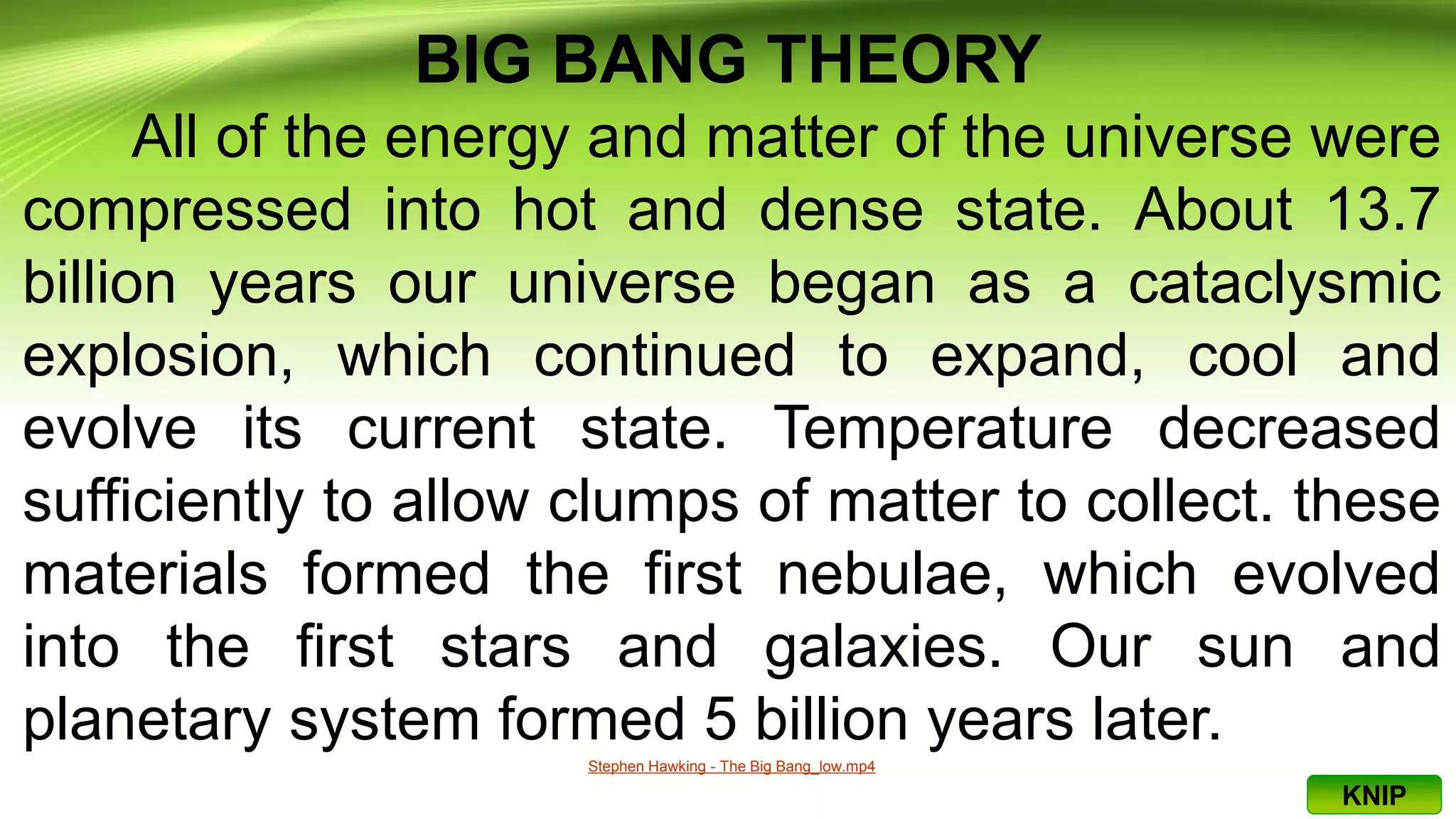 grade 11 Chapter 1 Origin of the Universe | PPTX | Space and Astronomy ...