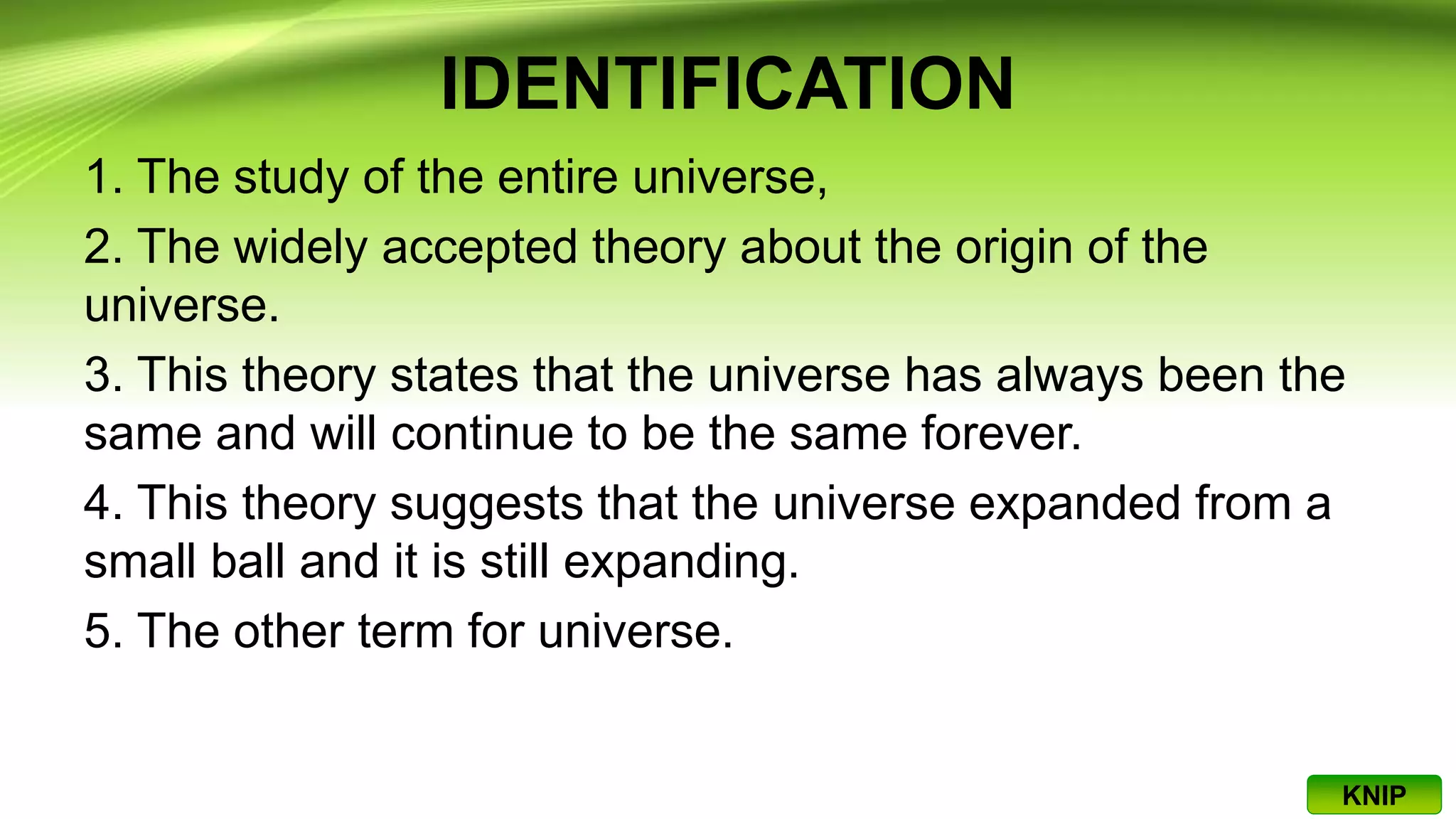 grade 11 Chapter 1 Origin of the Universe | PPTX | Space and Astronomy ...