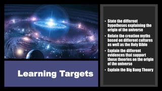 Chapter 1 origin of the universe | PPT
