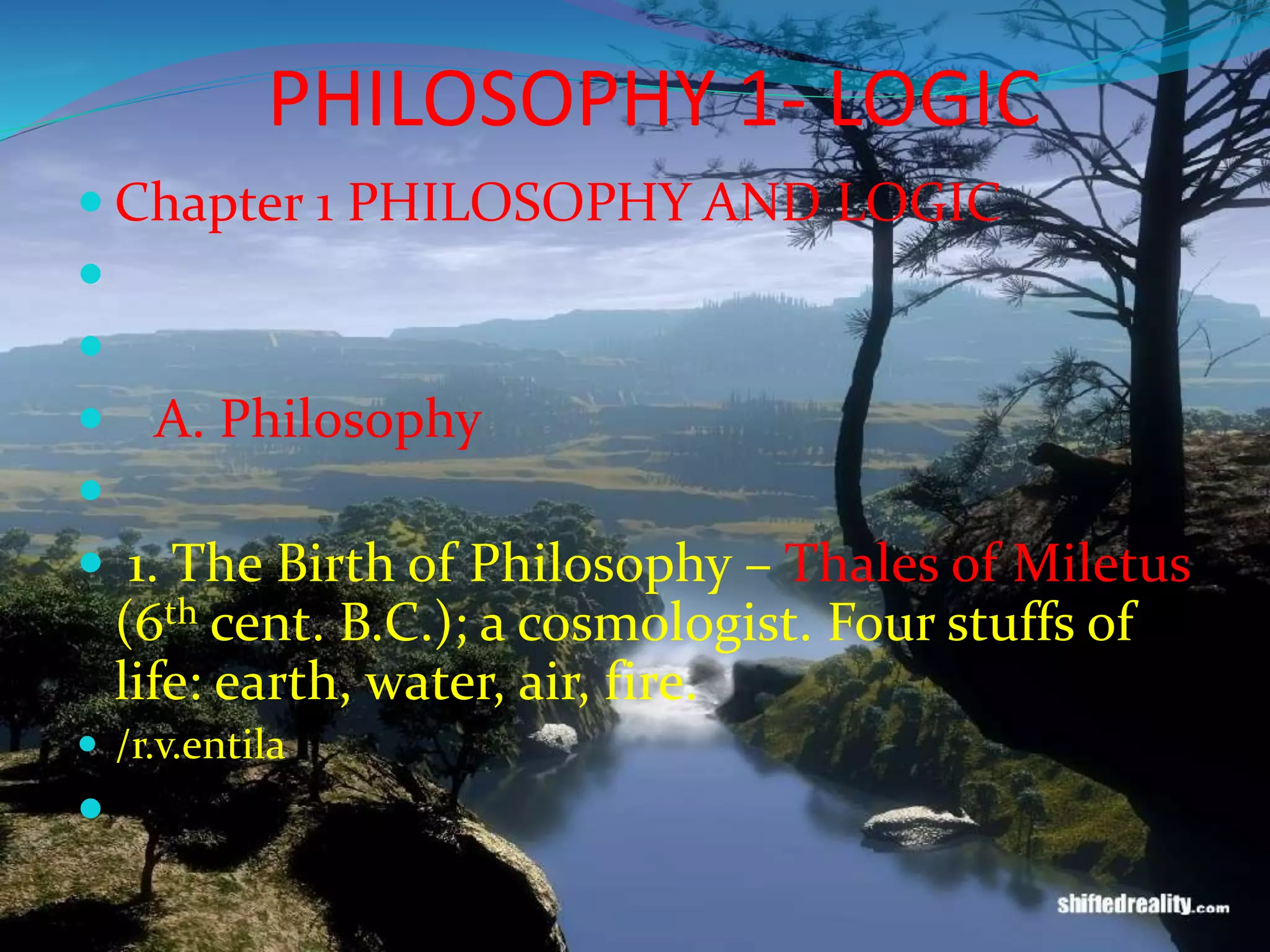 Chapter 1 philosophy and logic | PPTX