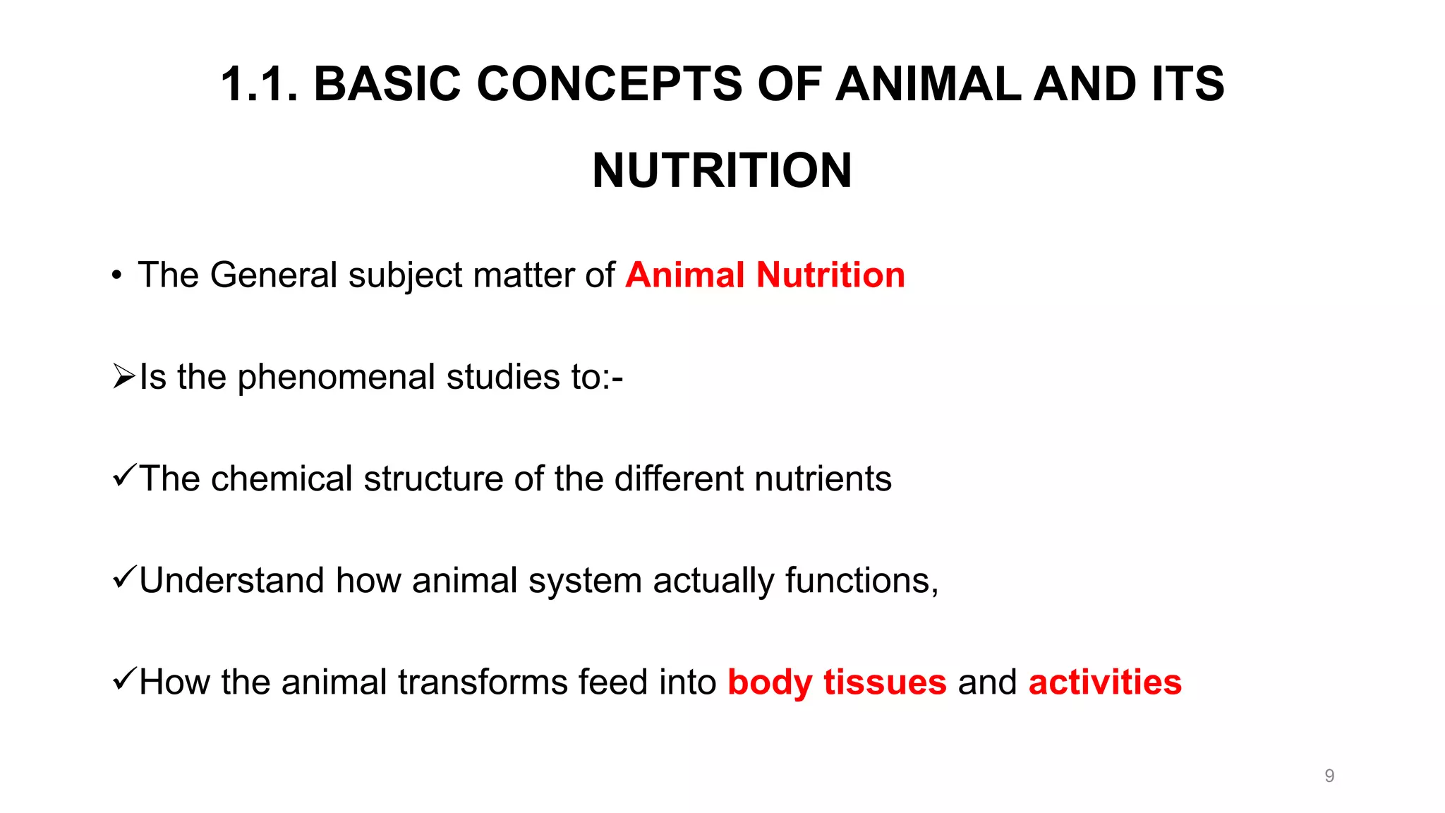 chapter 1-Principle Of Animal Nutrition.ppt | Chemistry | Science