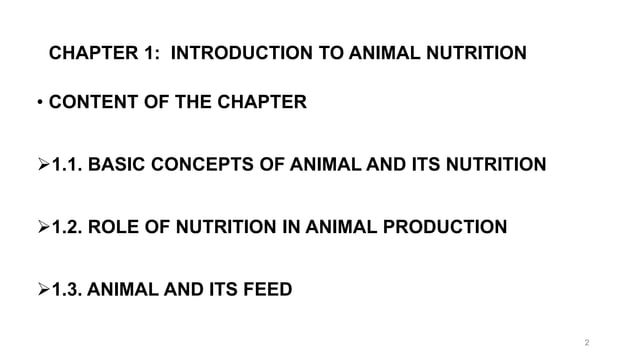 chapter 1-Principle Of Animal Nutrition.ppt | Chemistry | Science