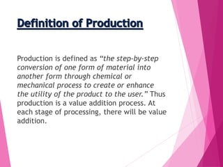 Production Management Report Final for Any Working | PDF