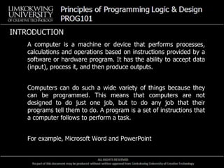 Chapter 1 - Prog101.ppt | Free Download