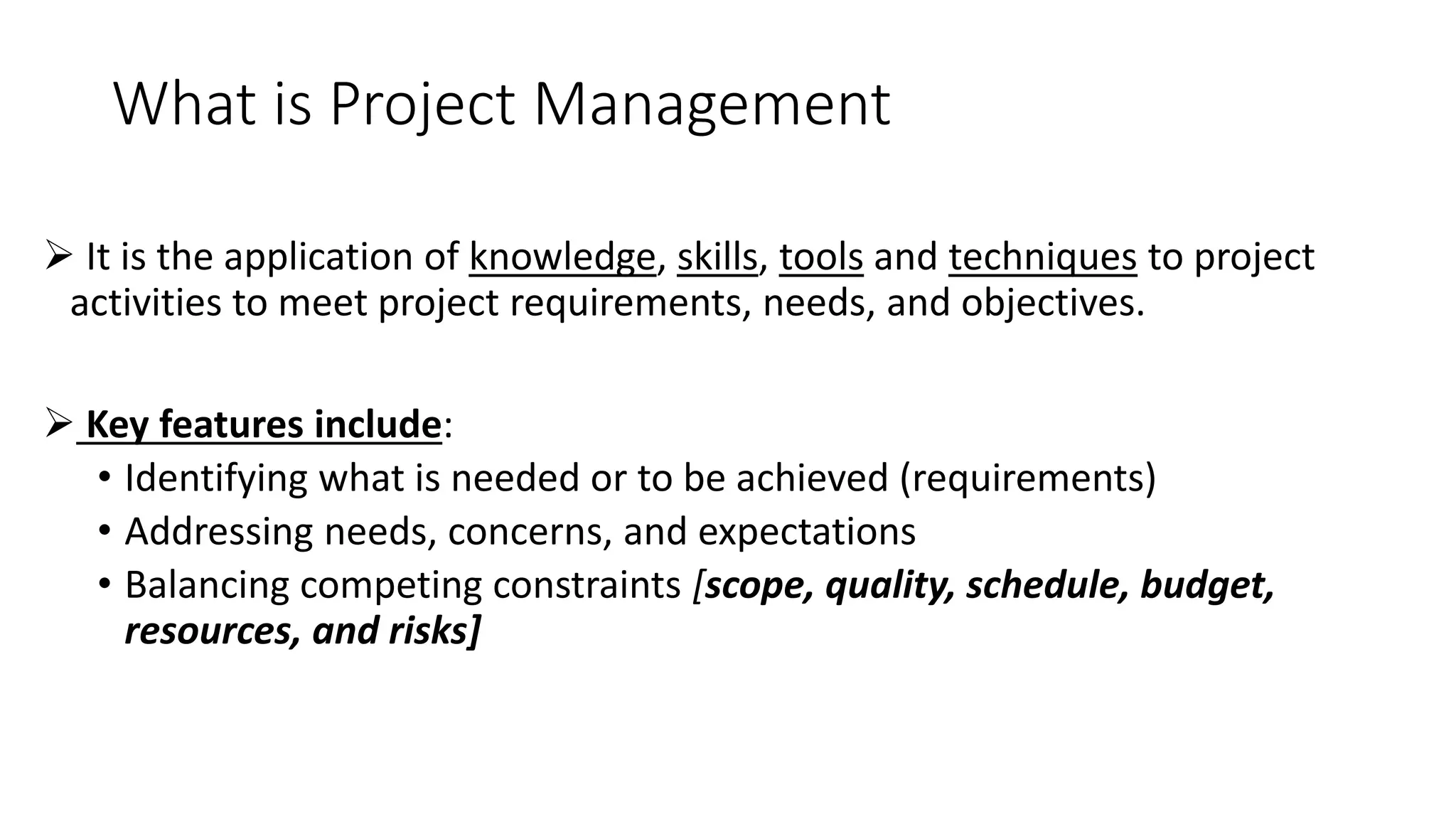 Chapter 1-Project Management power point pptx | PPT