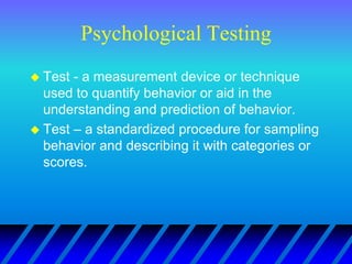 Standardization Psychology