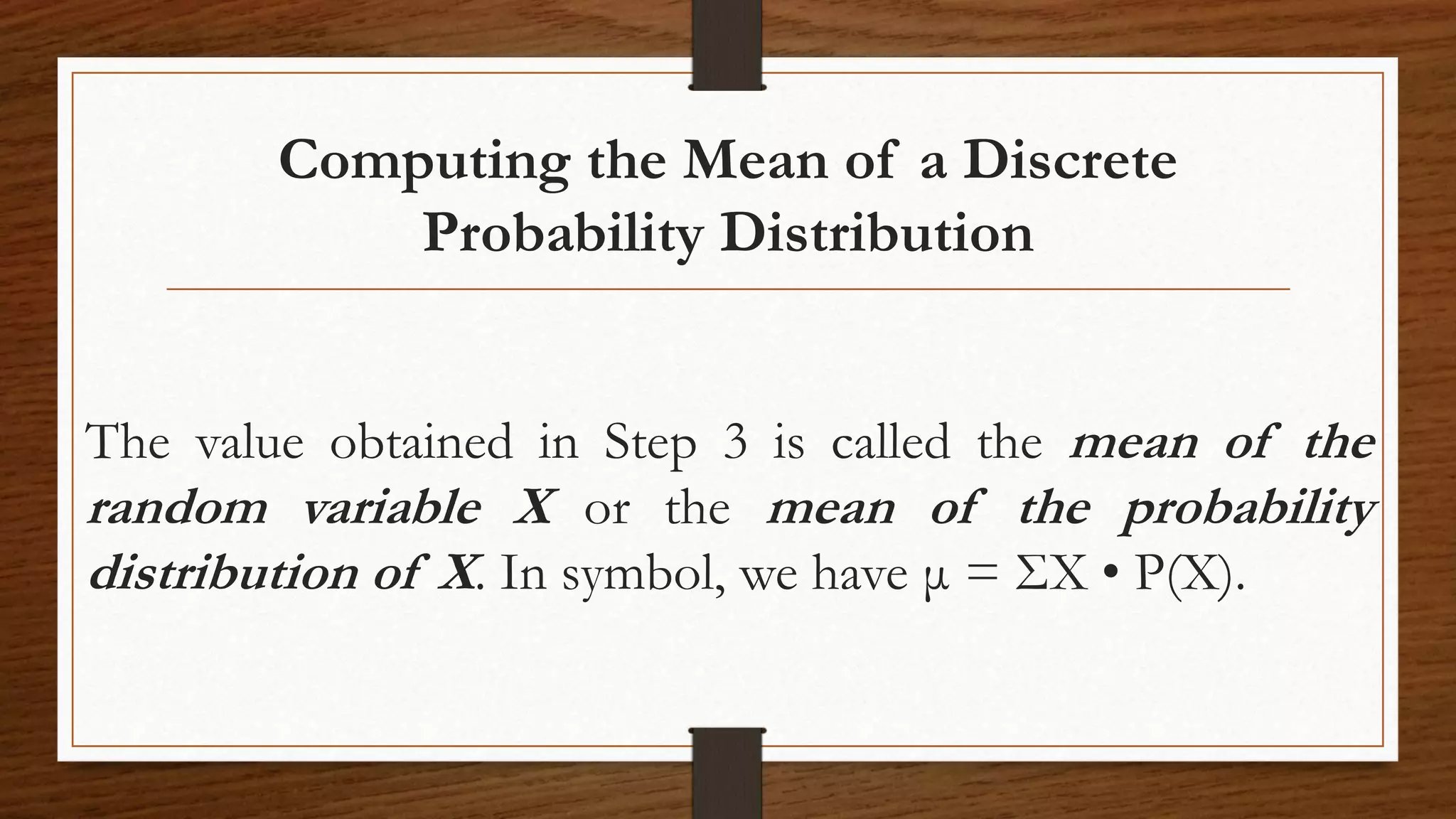 Chapter 1 random variables and probability distributions | PPTX