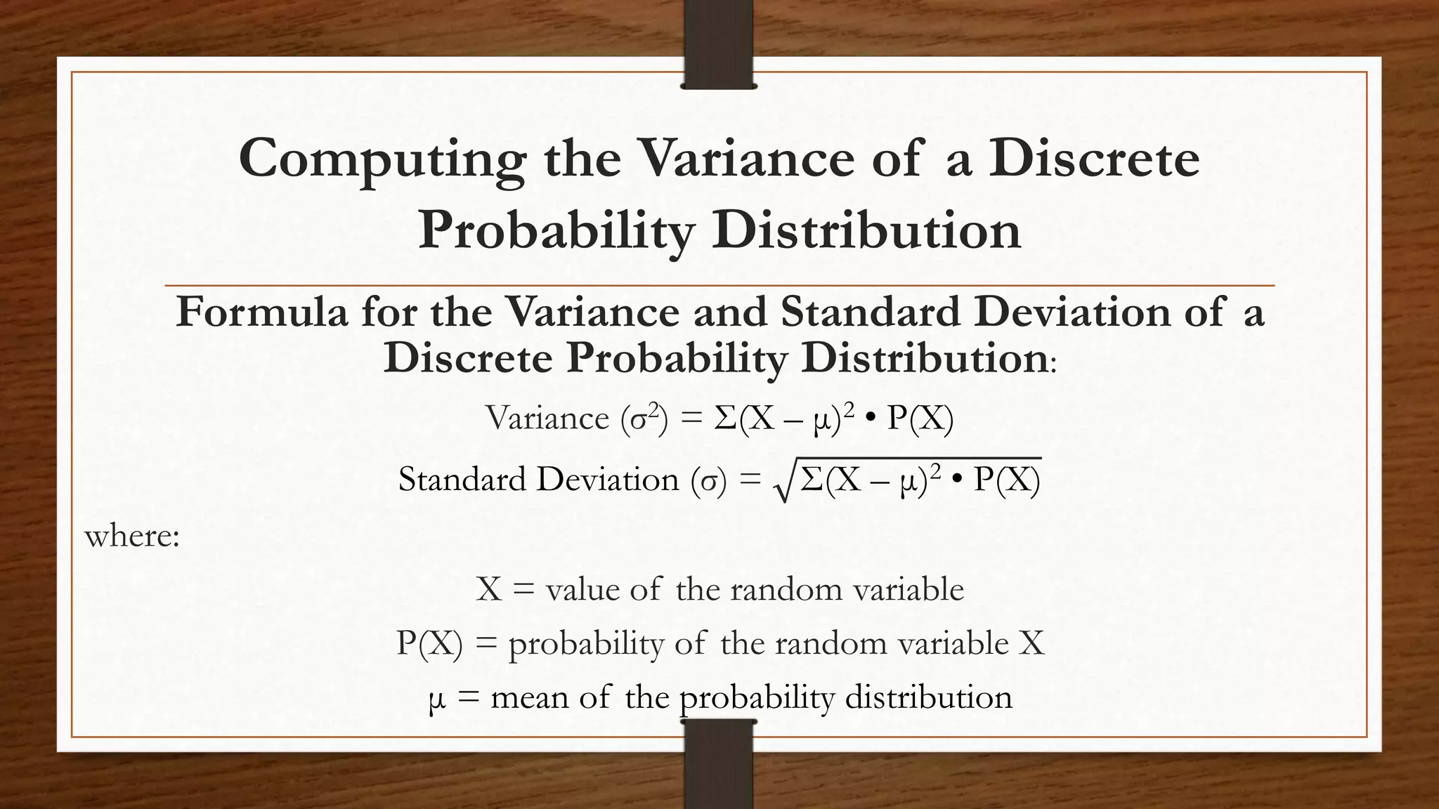 Chapter 1 random variables and probability distributions | PPTX