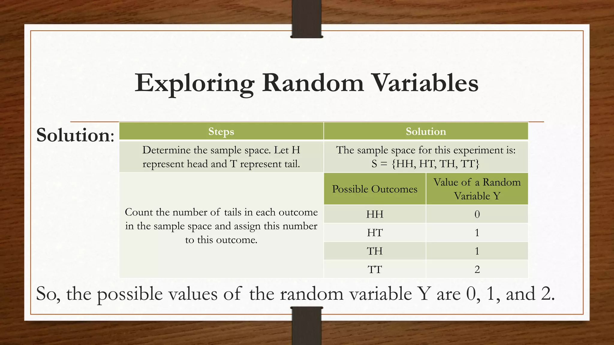 Chapter 1 random variables and probability distributions | PPTX