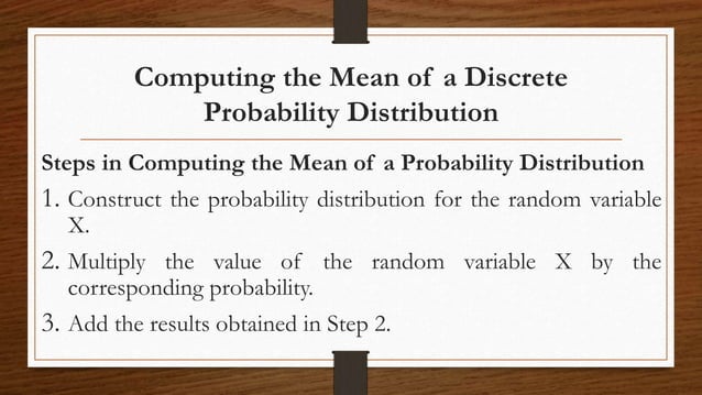 Chapter 1 random variables and probability distributions | PPTX