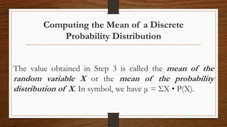 Chapter 1 random variables and probability distributions | PPTX