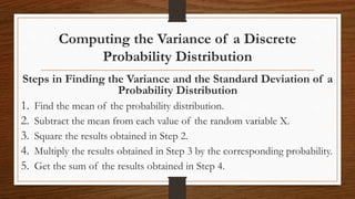 Chapter 1 random variables and probability distributions | PPTX