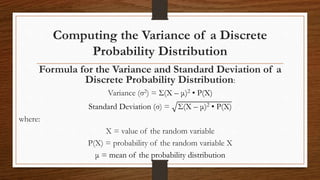 Chapter 1 random variables and probability distributions | PPTX