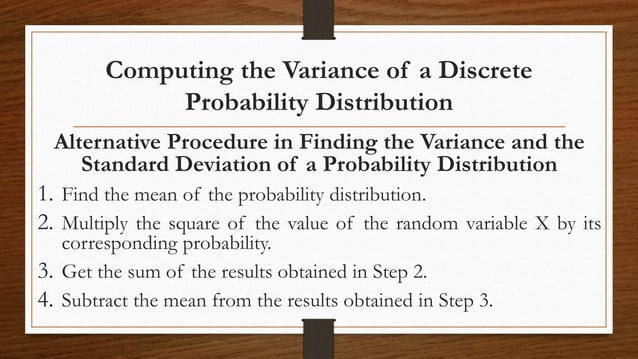 Chapter 1 random variables and probability distributions | PPTX