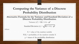 Chapter 1 random variables and probability distributions | PPTX