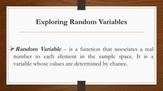 Chapter 1 random variables and probability distributions | PPTX