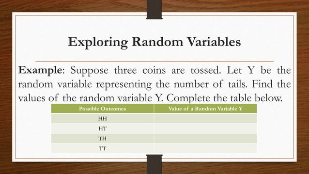 Chapter 1 random variables and probability distributions | PPTX