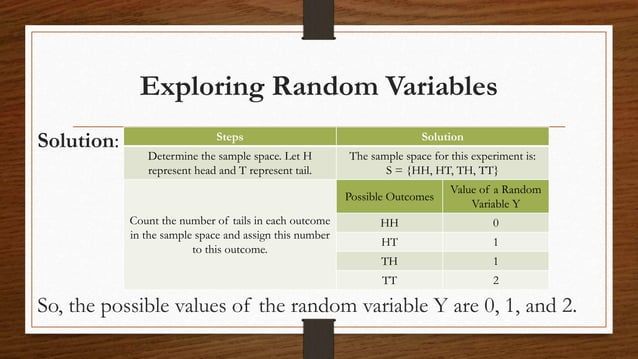 Chapter 1 random variables and probability distributions | PPTX