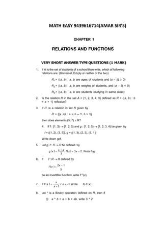 Relations and Functions | PDF