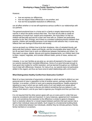 Resolving Couples Conflict | PDF