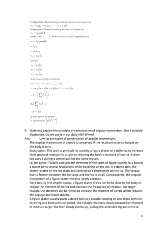 Chapter 1 - rotational dnamics excercises solution | PDF | Physics ...