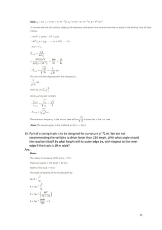 Chapter 1 - rotational dnamics excercises solution | PDF | Physics ...