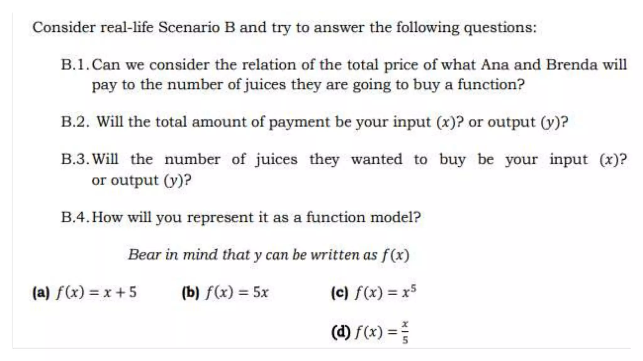 Lesson 1: Functions as Models | PPTX