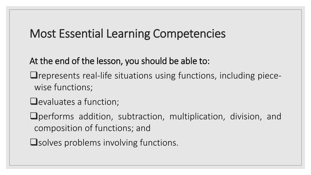 Lesson 1: Functions as Models | PPTX