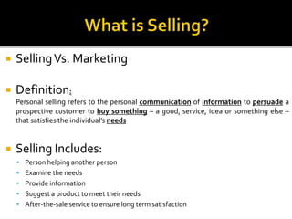 Selling as a Profession | PPTX