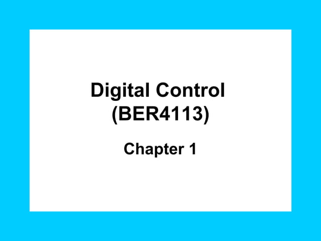 digital control Chapter1 slide | PPT