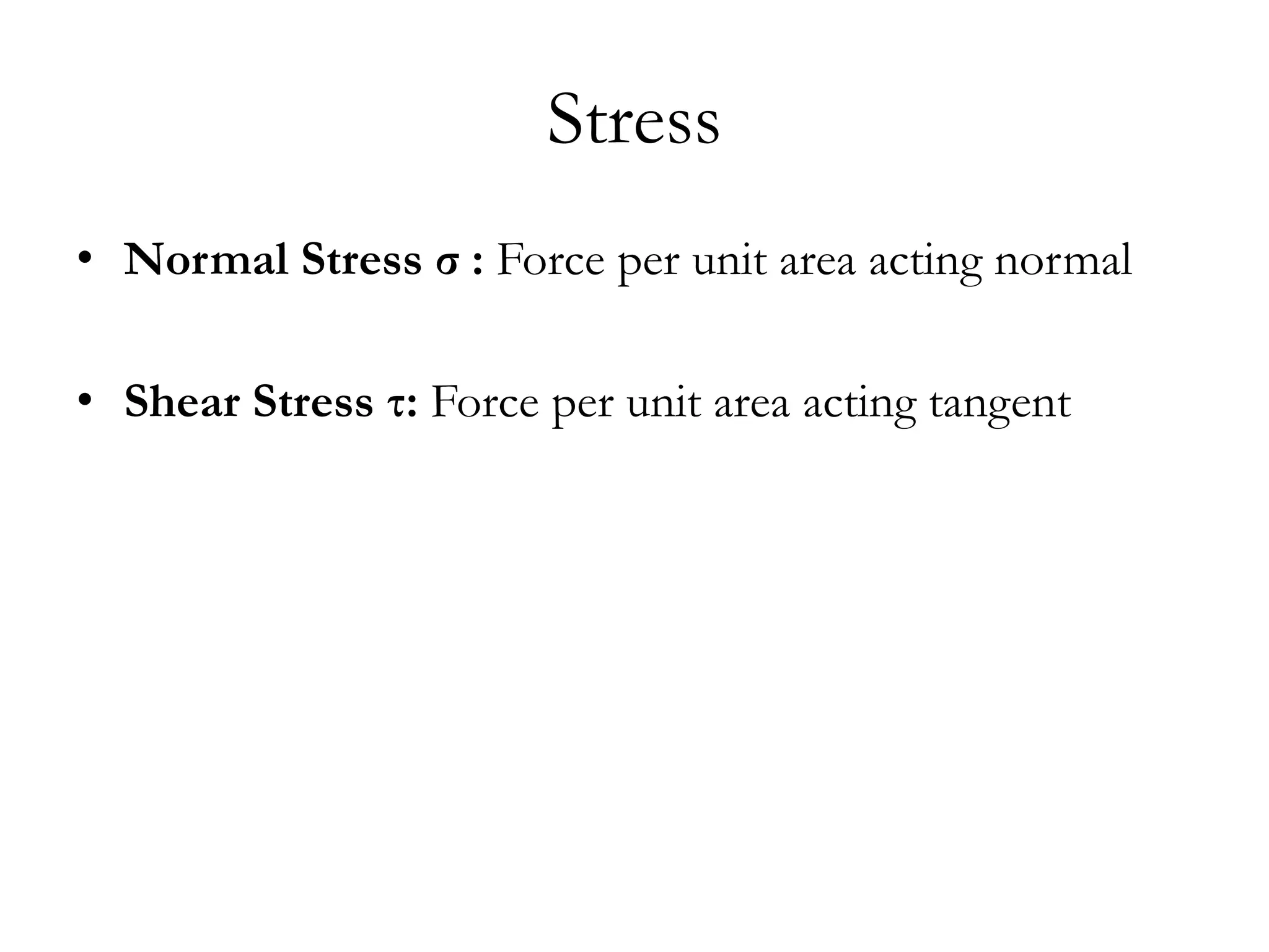 Normal stress & Shear Stress | PPTX