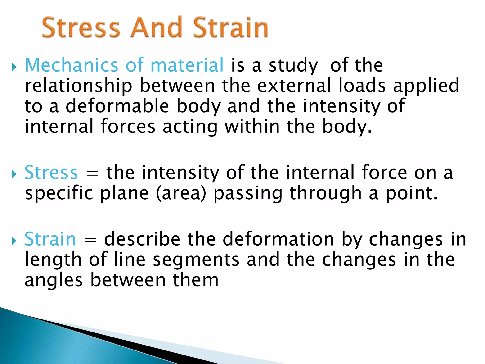 Chapter 1 stress and strain | PPTX