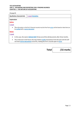 Chapter 1 - Accounting Theory Task A Solutions | PDF