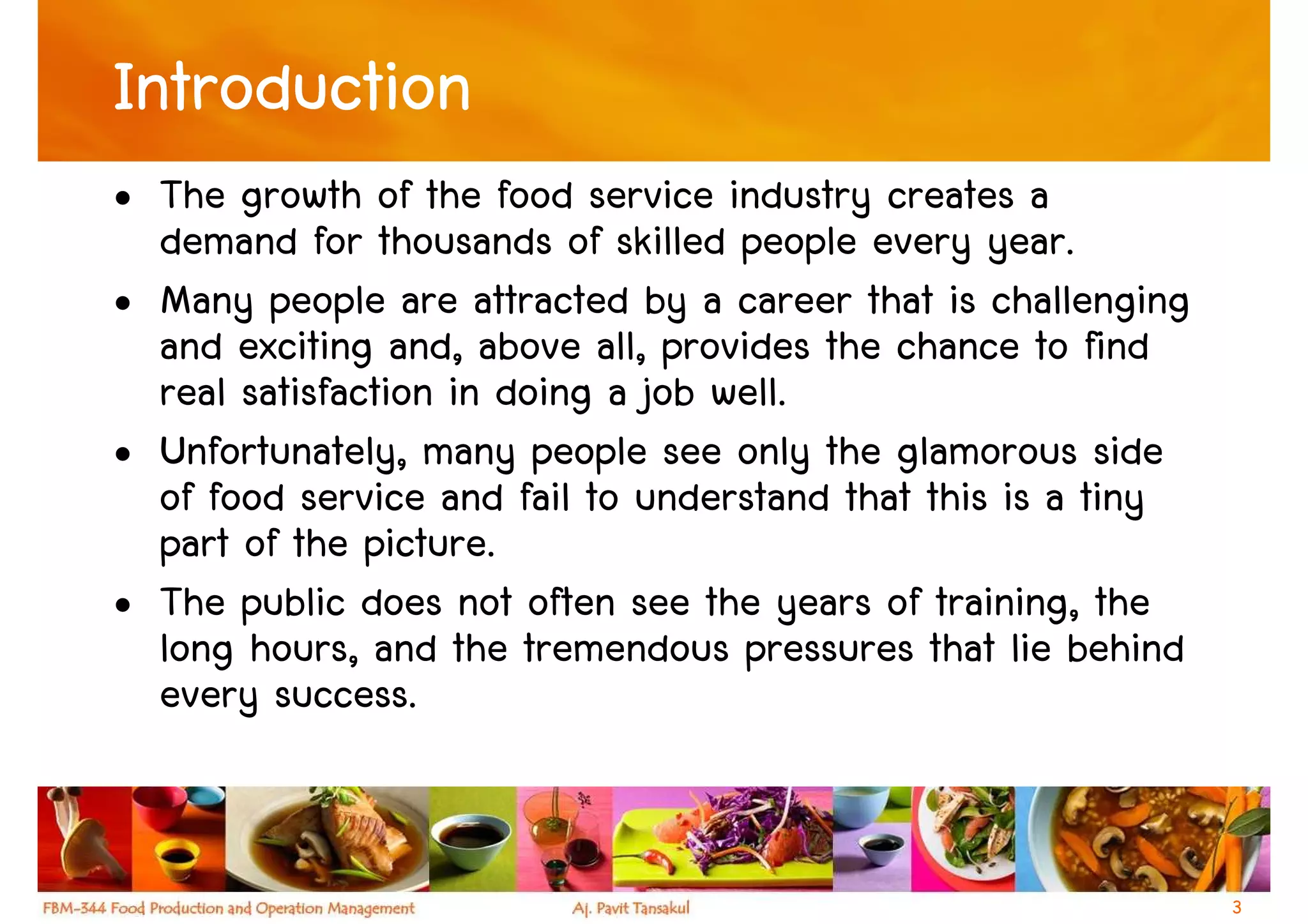Chapter 1 - The Foodservice Industry | PDF