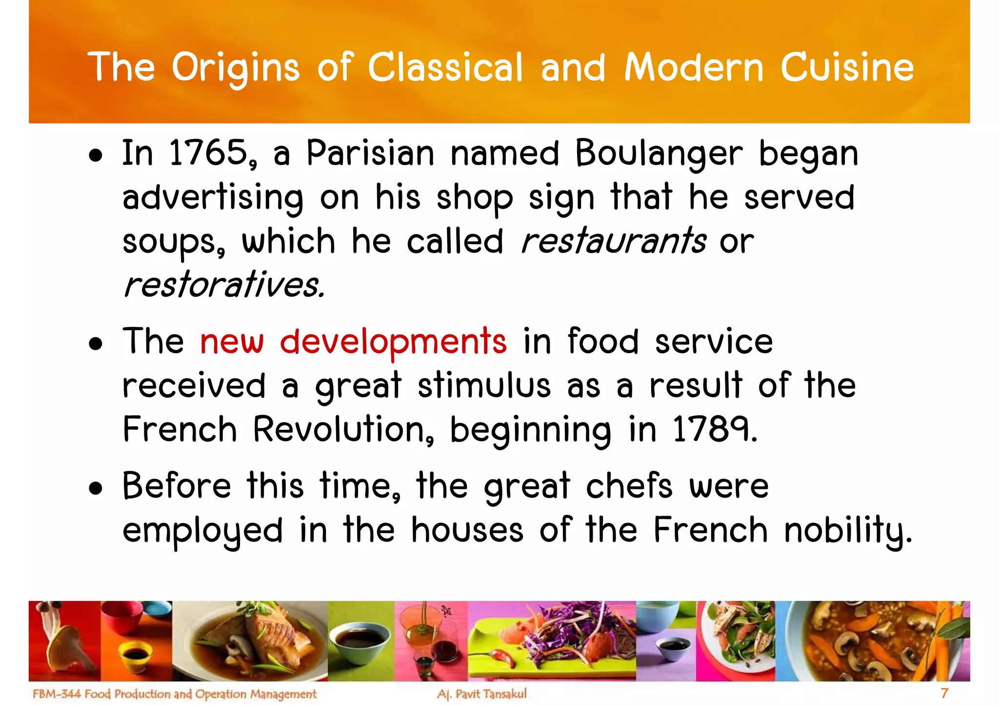 Chapter 1 - The Foodservice Industry | PDF