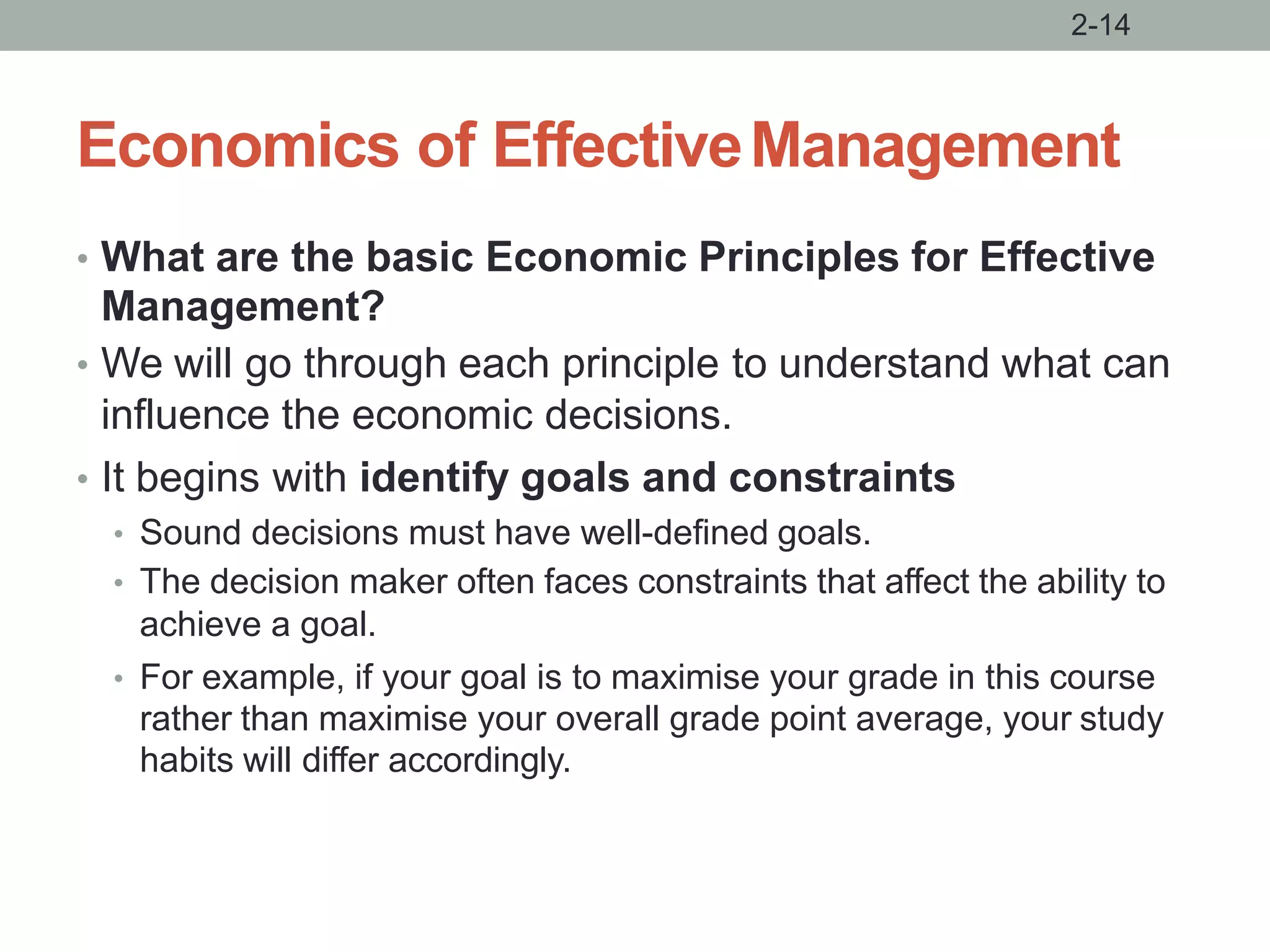 Chapter 1 the fundamentals of managerial economics | PPTX