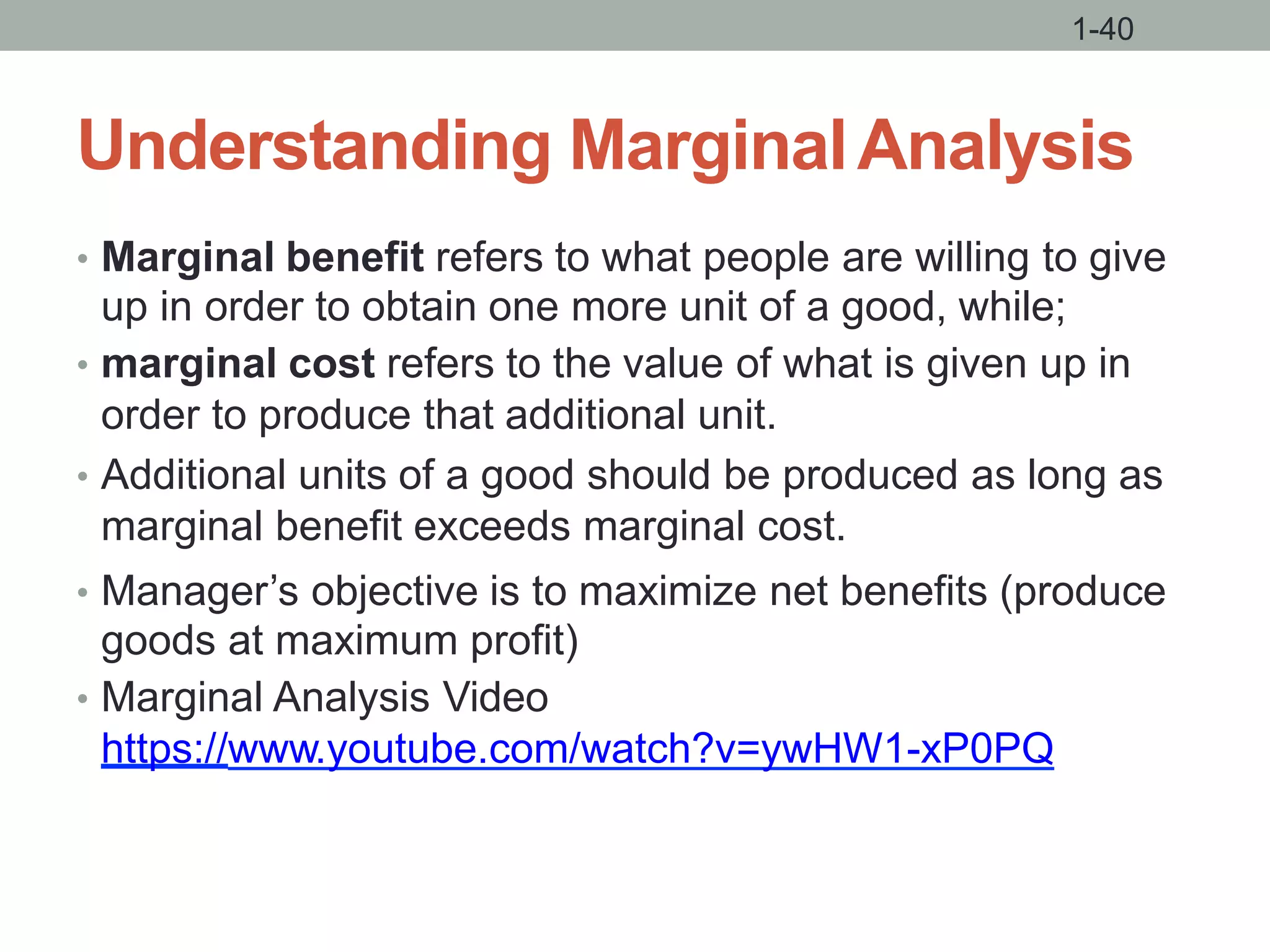 Chapter 1 the fundamentals of managerial economics | PPTX