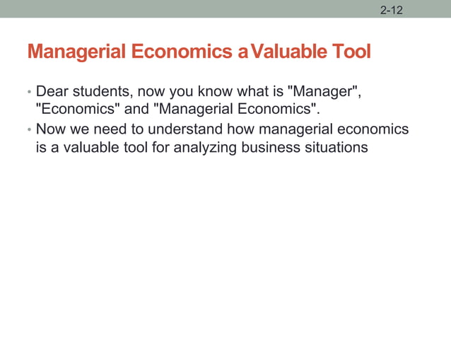 Chapter 1 the fundamentals of managerial economics | PPTX | Business ...