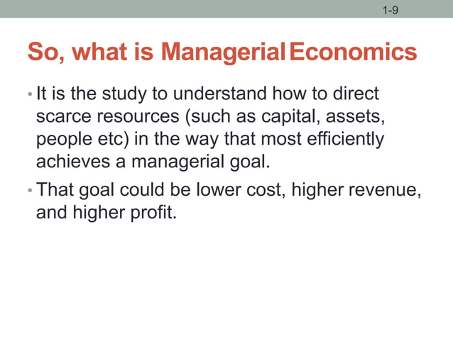 Chapter 1 the fundamentals of managerial economics | PPTX | Business ...