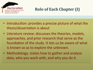 Chapter 1: The Lighthouse of Your Thesis/Dissertation | PDF