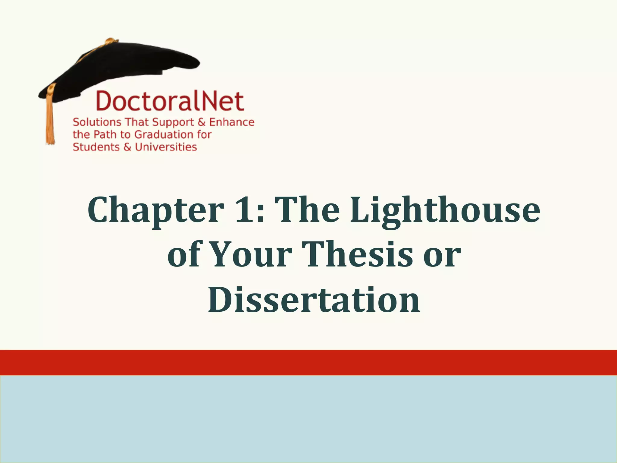 Chapter 1 The Lighthouse of Your Thesis/ Dissertation | PDF