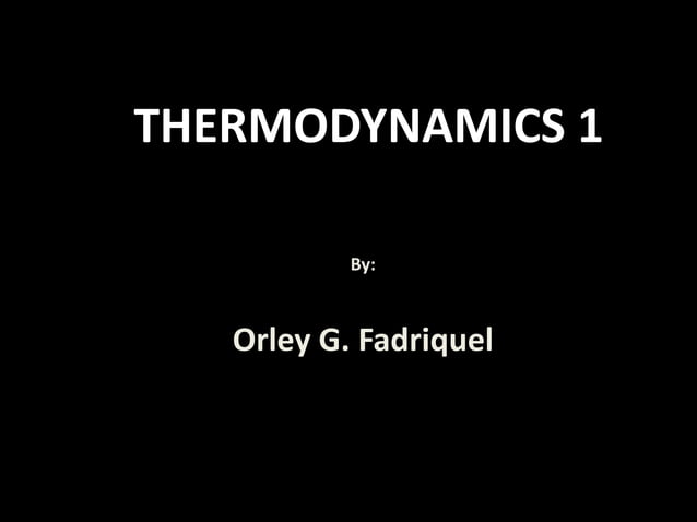 Chapter 1 - Introduction (Thermodynamics 1) | PPTX | Physics | Science