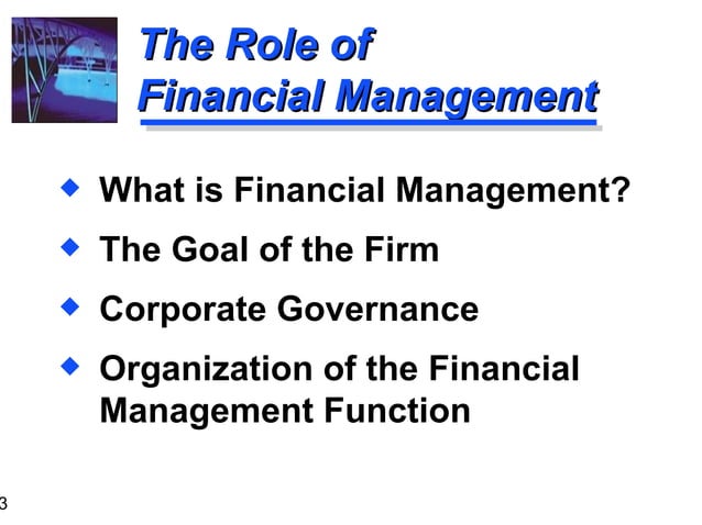 Chapter 1 - the role of financial management | PPT