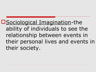 Chapter 1 the sociological perspective | PPT