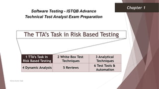 Chapter 1 - The Technical Test Analyst Tasks in Risk Based Testing | PPTX