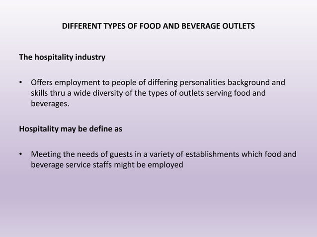 INTRODUCTION TO HOSPITALITY AND THE WAITER | PPTX | Hospitality ...