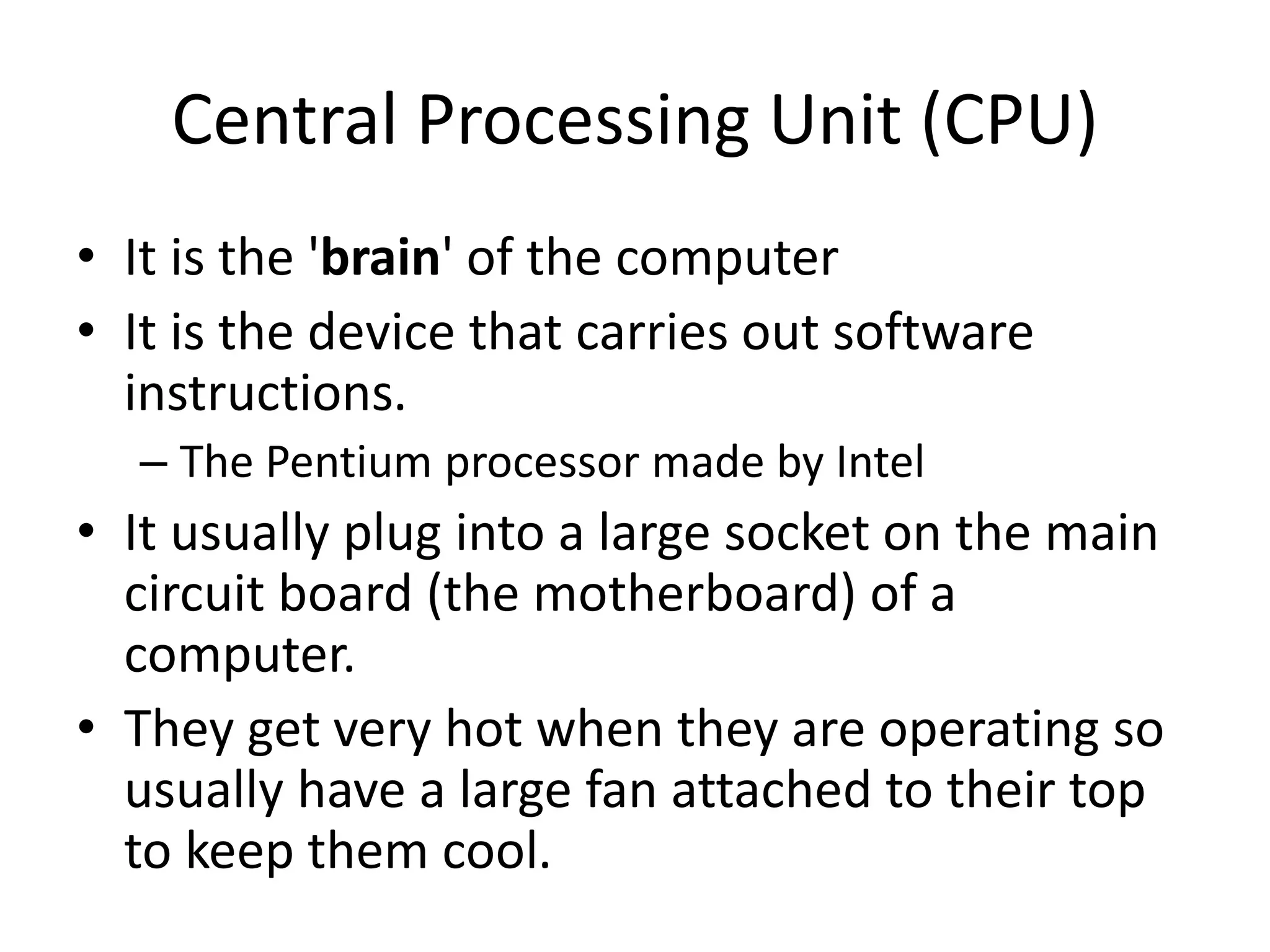 Chapter 1 Types and components of a computer system | PPTX