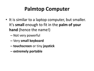 Chapter 1 Types and components of a computer system | PPT