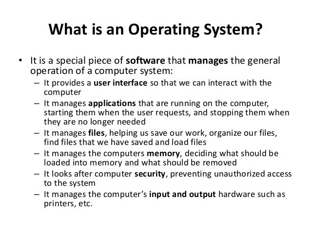Chapter 1 Types and components of a computer system